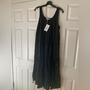 Splendid | Dresses | Nwt Splendid Mirage Tiered Midi Dress In Black ...